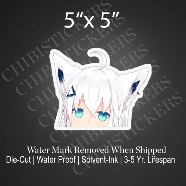 Shirakami Fubuki Happy Sticker Vinyl Sticker Waterproof Anime Girl ...