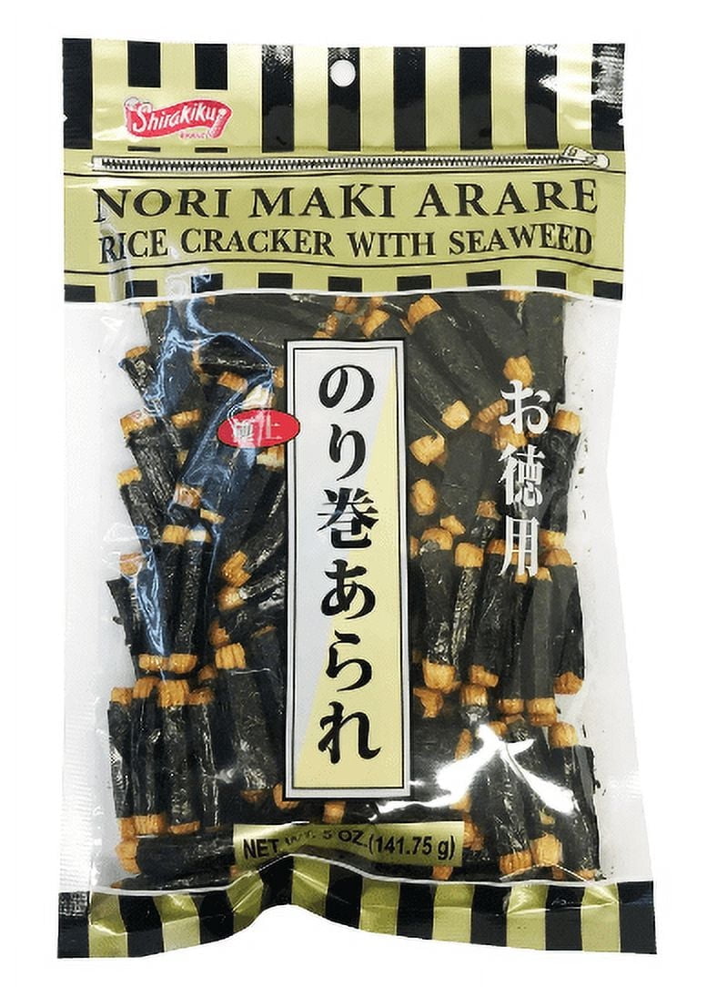 Shirakiku Nori Maki Arare Rice Crackers with Seaweed, 5 oz, Japanese ...