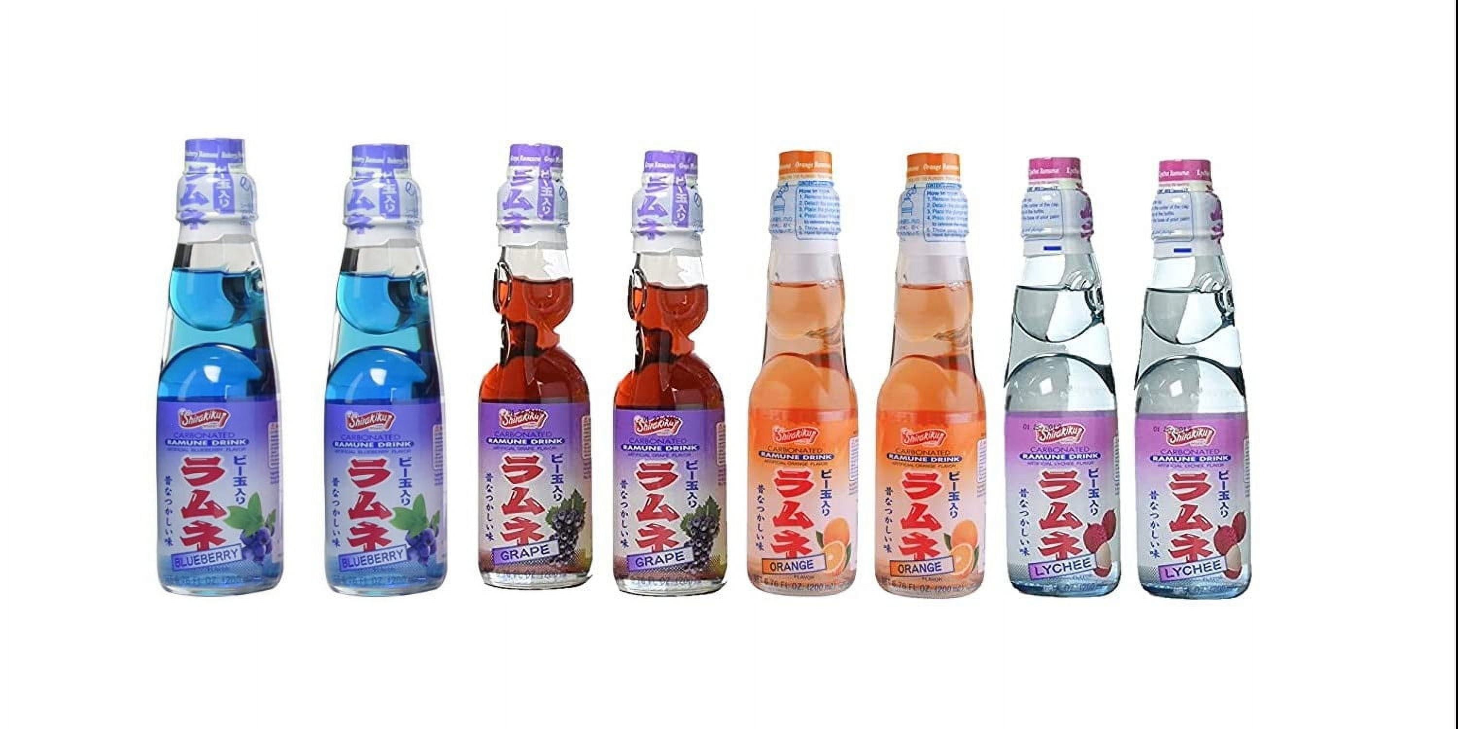 Shirakiku RAMUNE Japanese Soft Drink, 8 Bottles, 6.76 Fl Oz Each ...