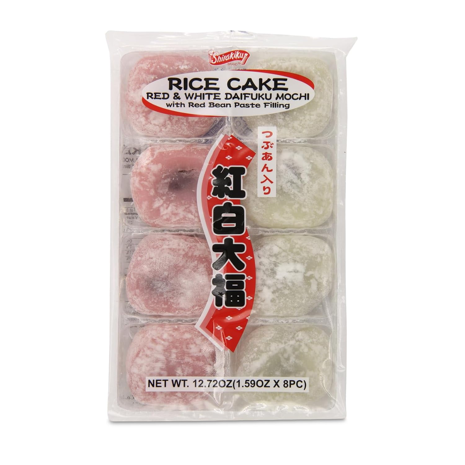 Shirakiku Red and White DMF15 Daifuku Mochi Rice Cake | Delight with ...