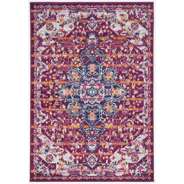 Shiraz Endo Raspberry/Ivory Rug, Multiple Sizes - Walmart.com