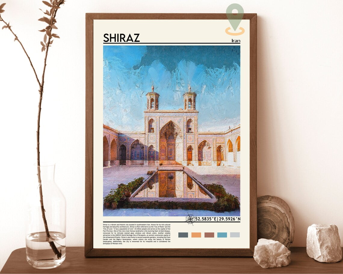 Shiraz Print, Shiraz Poster, Shiraz Wall Art, Shiraz Travel Print ...