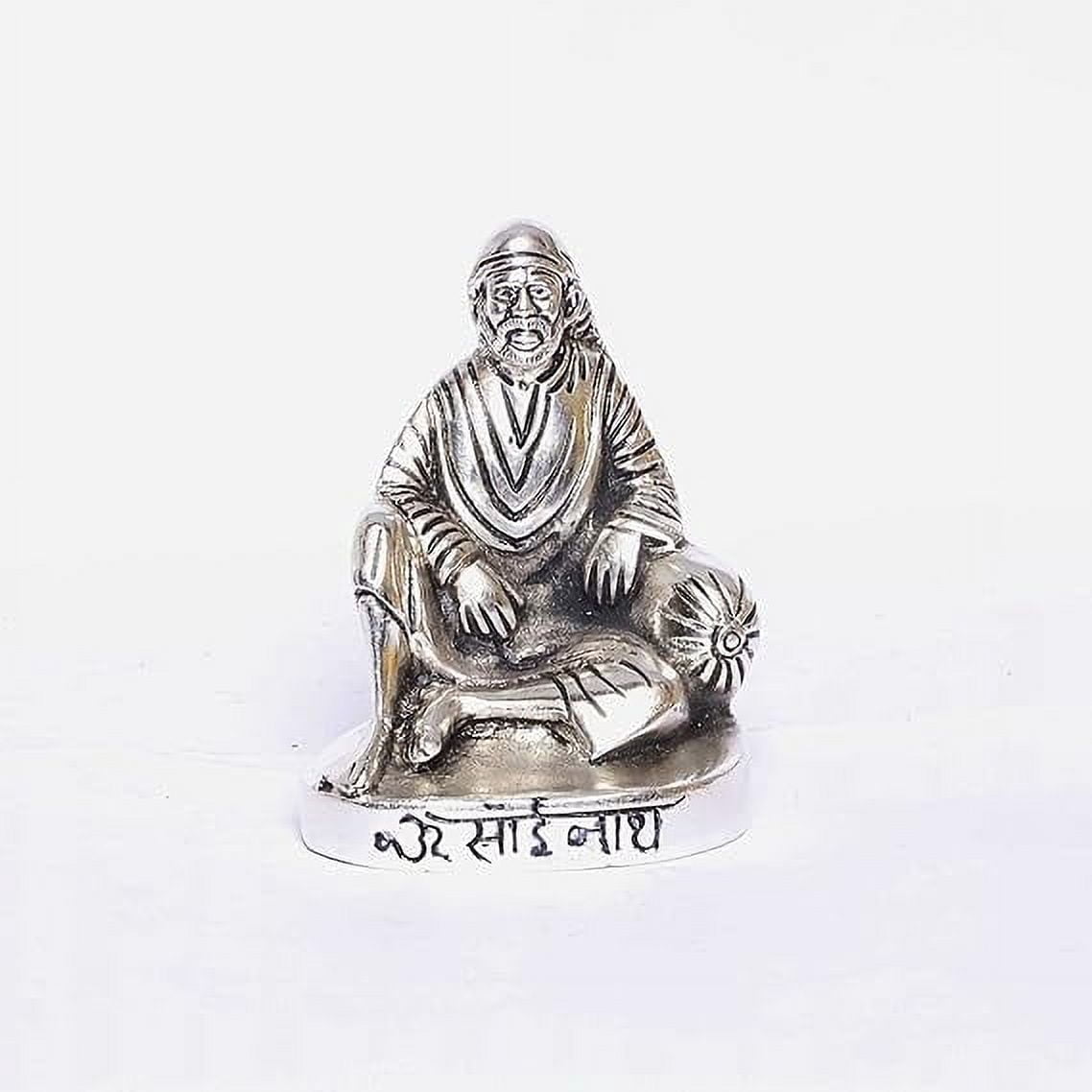 Shirdi Sai Baba Metal Statue,Sai Baba Idol Murti for Car Dashboard ...