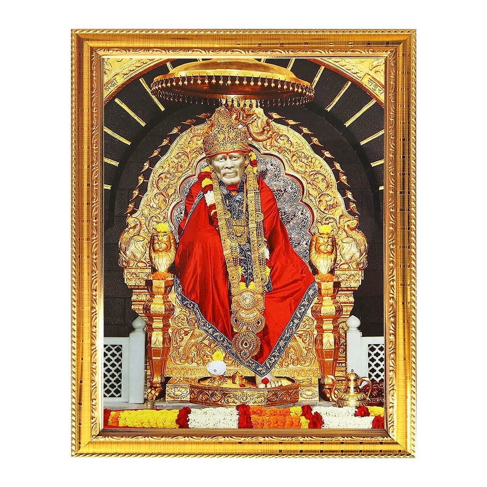 Shirdi Sai Baba Photo Frames Wall Religious Hindu Temple Office ...