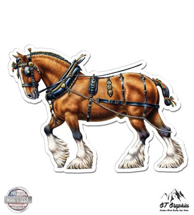 Shire Horse - 5" Vinyl Sticker - For Car Laptop I-Pad - Waterproof ...