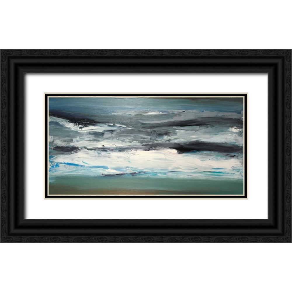 Shire, Martin 24x14 Black Ornate Wood Framed with Double Matting Museum ...