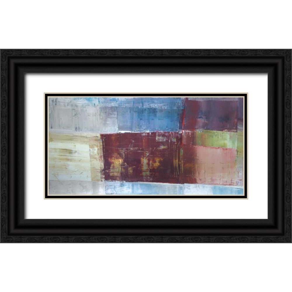 Shire, Martin 24x14 Black Ornate Wood Framed with Double Matting Museum ...