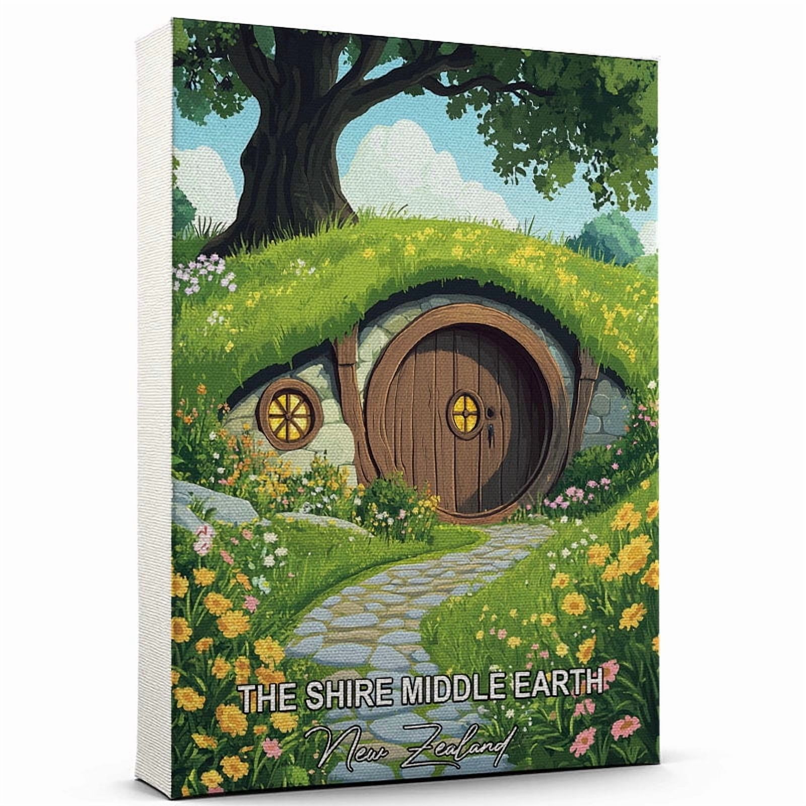 The Shire Middle Earth Travel Global Destination Canvas – New Zealand ...