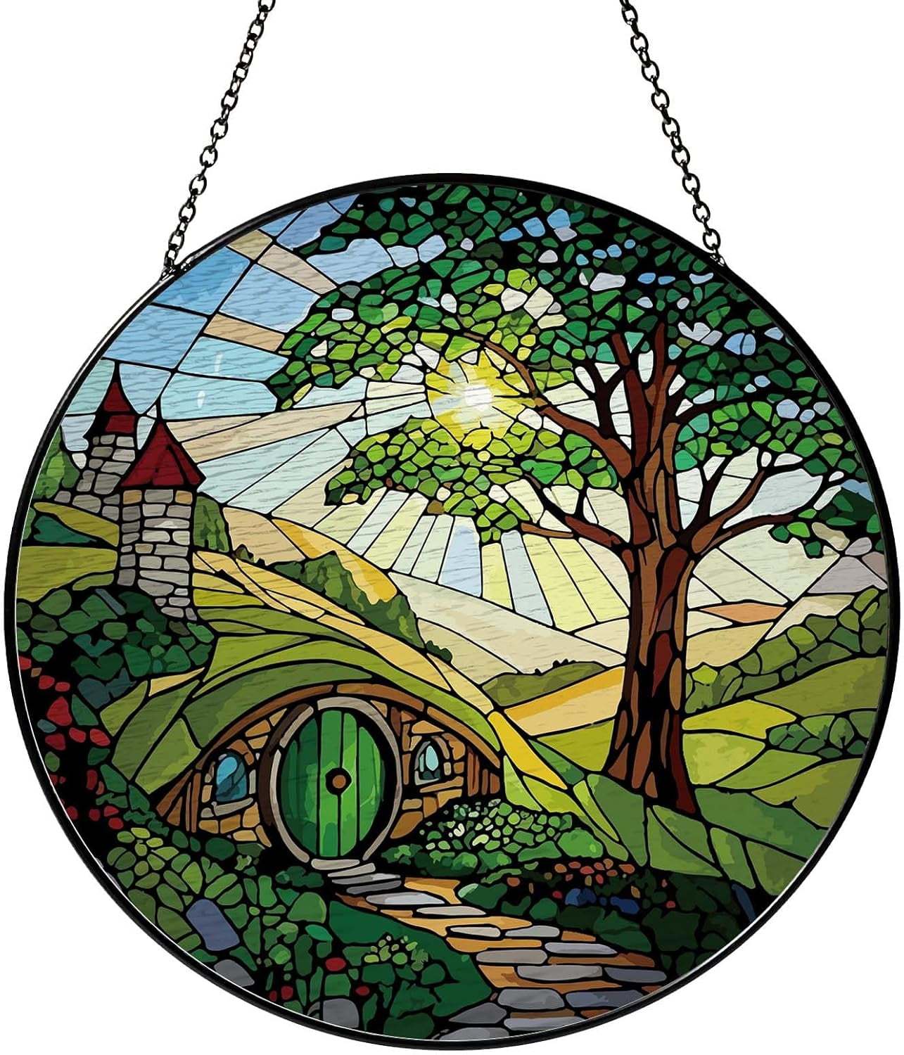 Shire Sun Catcher Stained Glass Window Hanging Gifts for Countryside ...