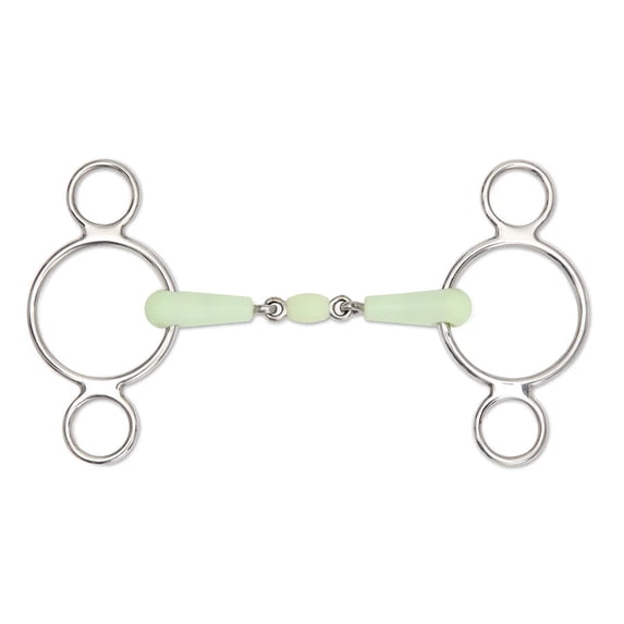 Shires Equikind Peanut Two Ring Gag Horse Bit - Gentle Synthetic ...