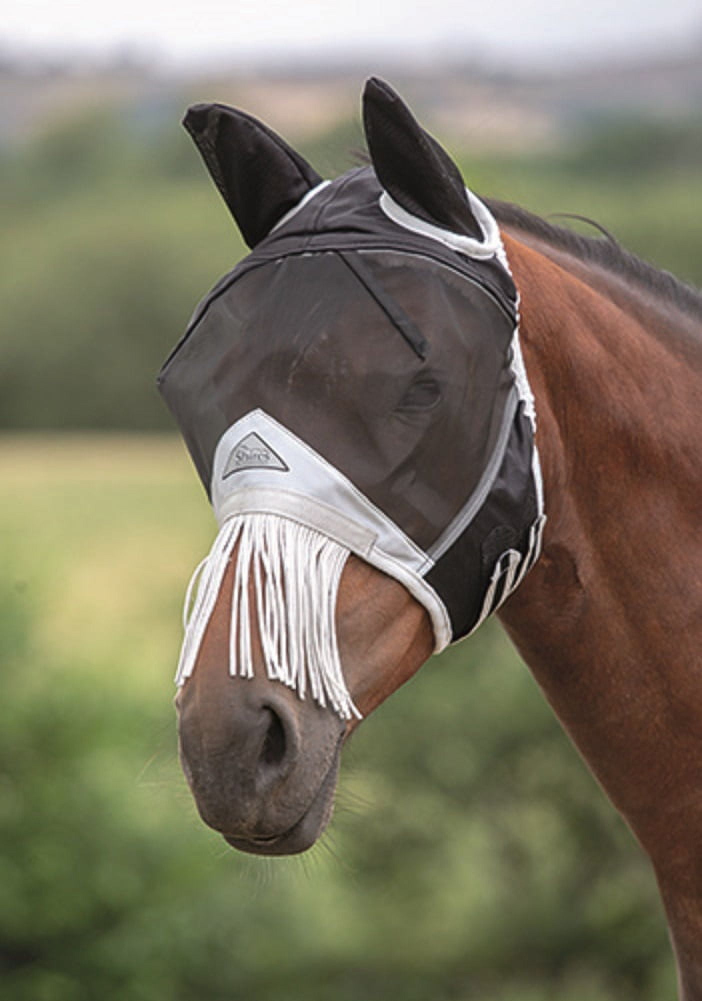Shires FlyGuard Fine Mesh Fly Mask with Nose Fringe - Walmart.com