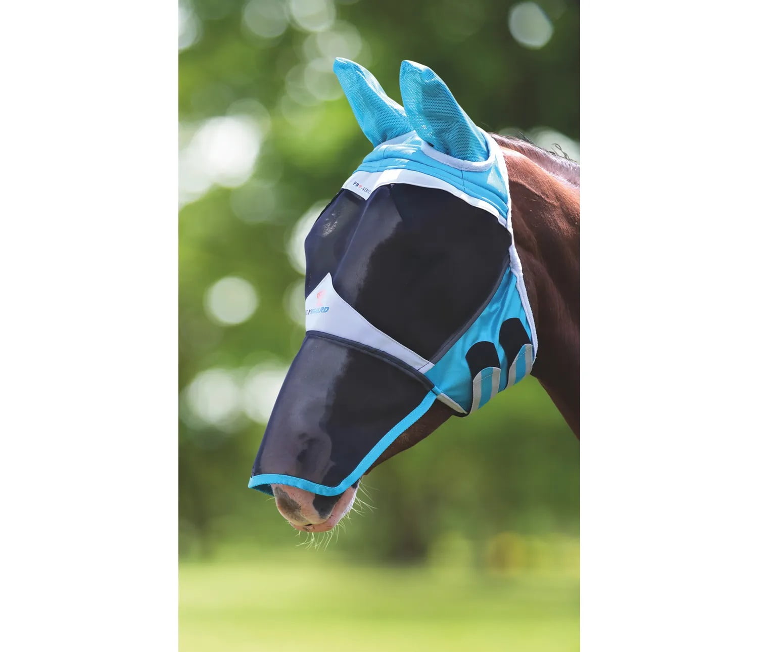 Shires Fine Mesh Fly Mask with Ears & Nose (Pony, Teal) - Walmart.com