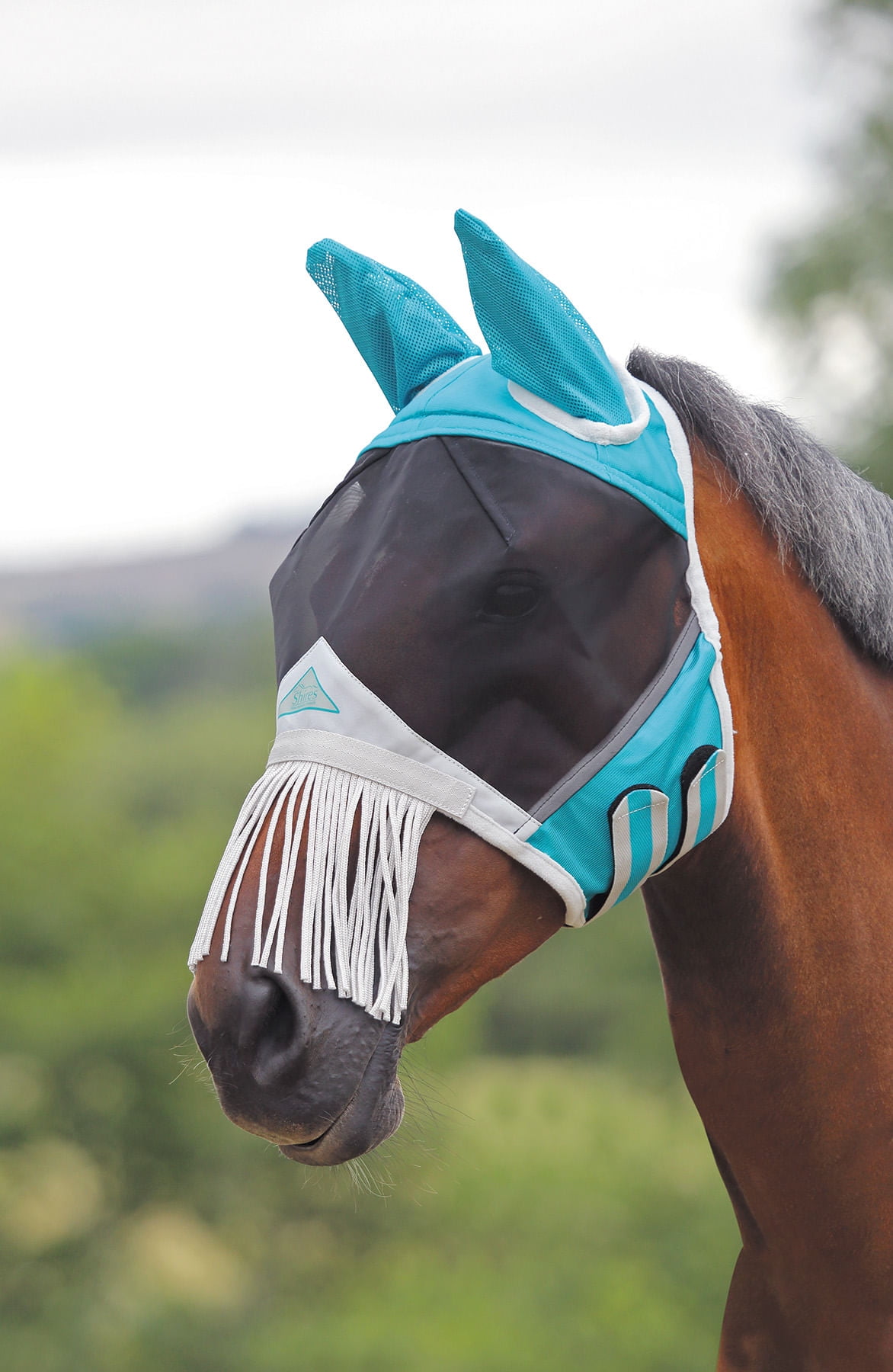 Shires FlyGuard Fine Mesh Fly Mask with Nose Fringe - Walmart.com