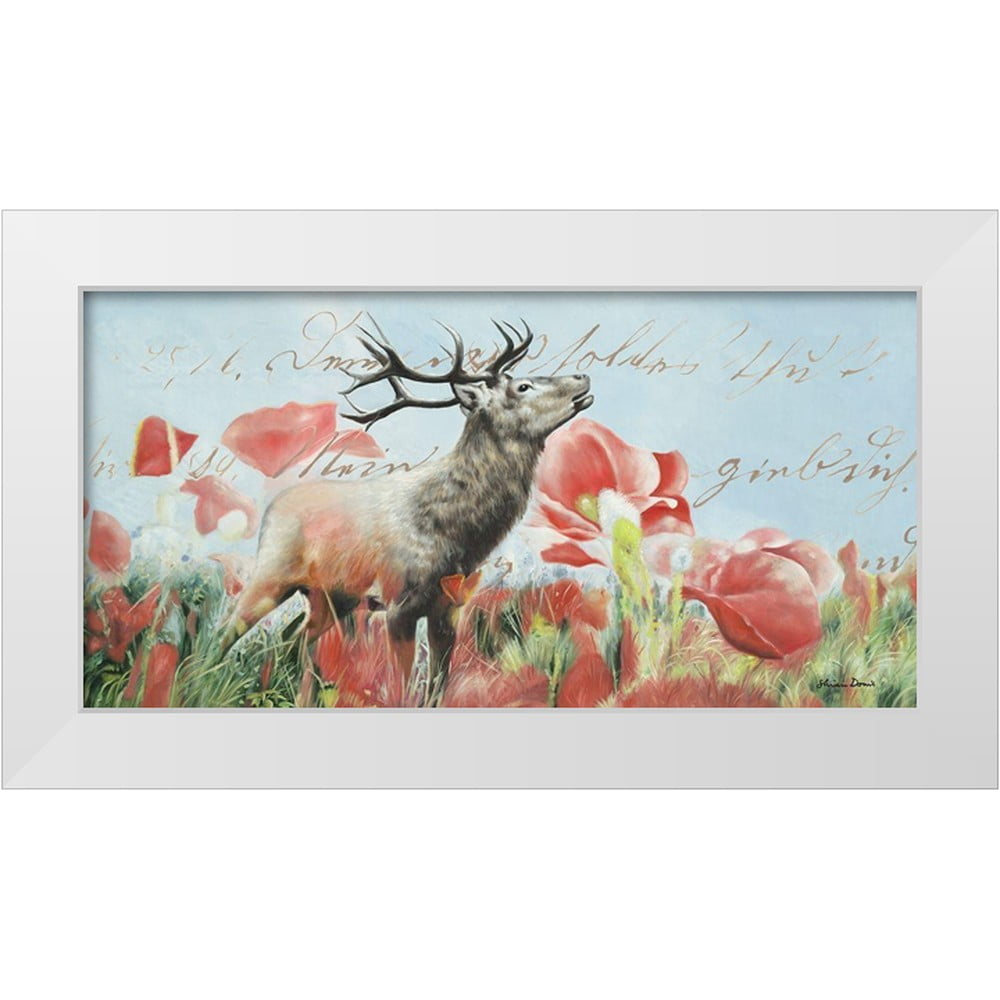 Shirin Donia 24x14 White Modern Wood Framed Museum Art Print Titled ...