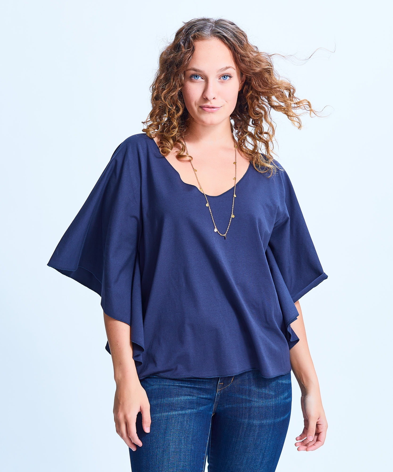 Shirin Full Bat Wing Top - Walmart.com