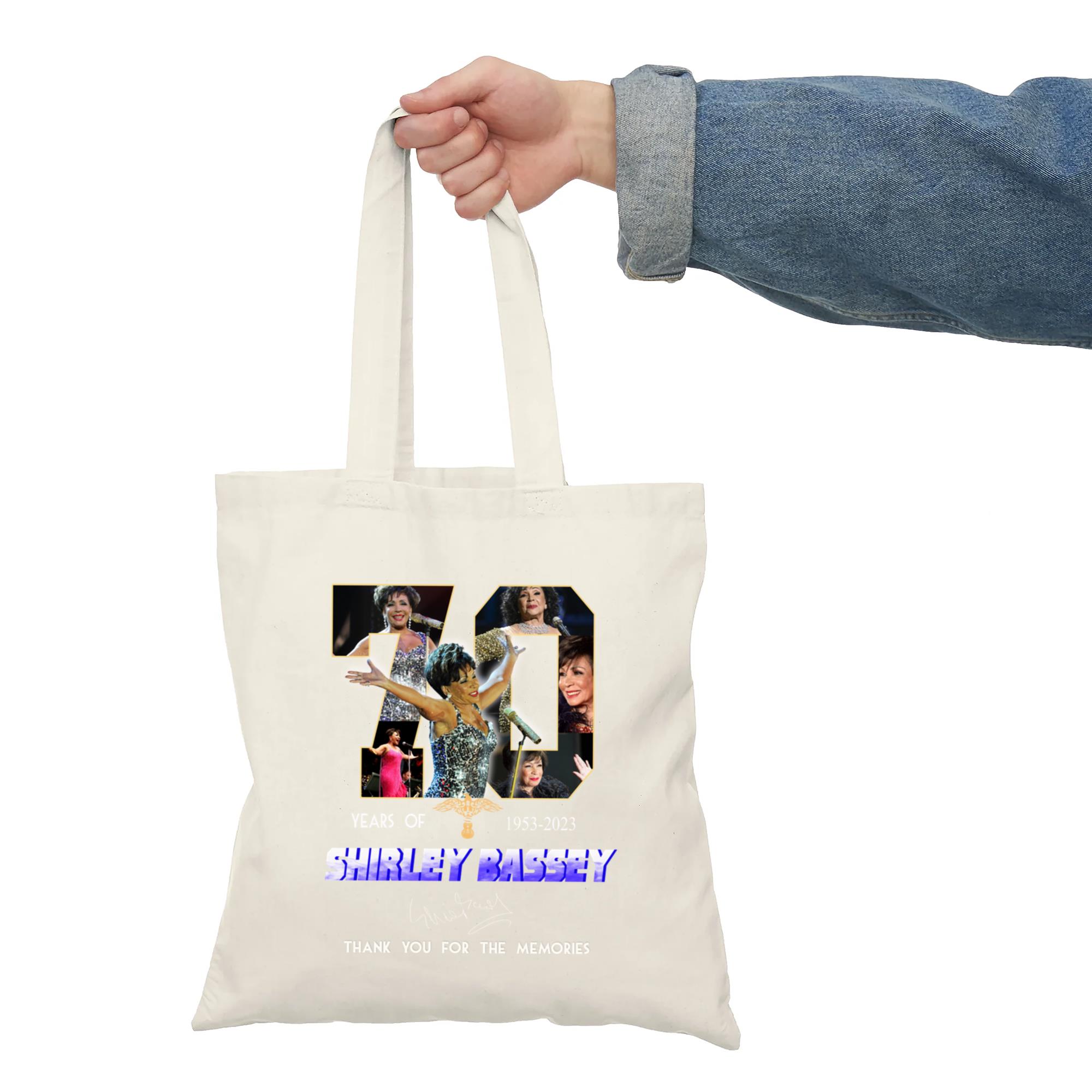 Shirley Bassey 70 Years 1953-2023 Welsh Singer Goldfinger Unisex Tote ...
