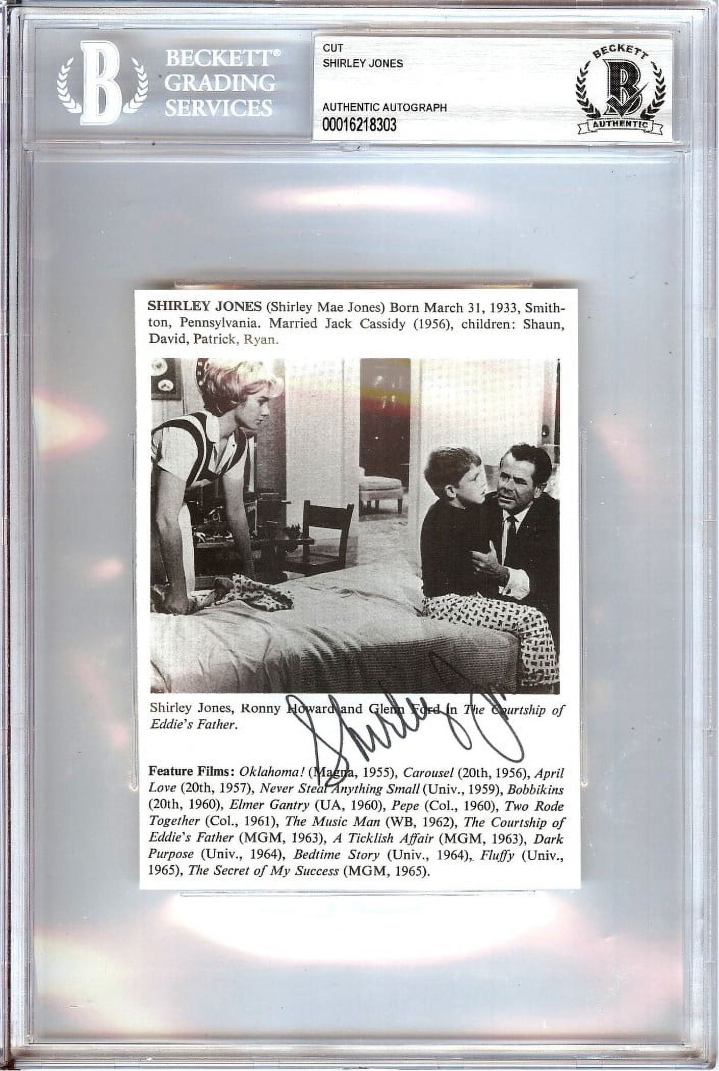 Shirley Jones Autograph Cut Signature Courtship of Eddie's Father BAS ...