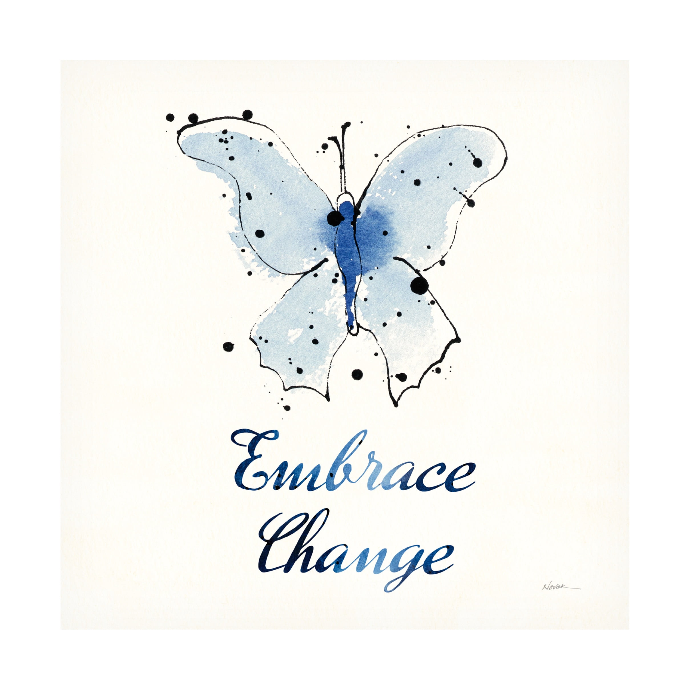 Shirley Novak 'Independent Blooms Blue X' Canvas Art - Walmart.com