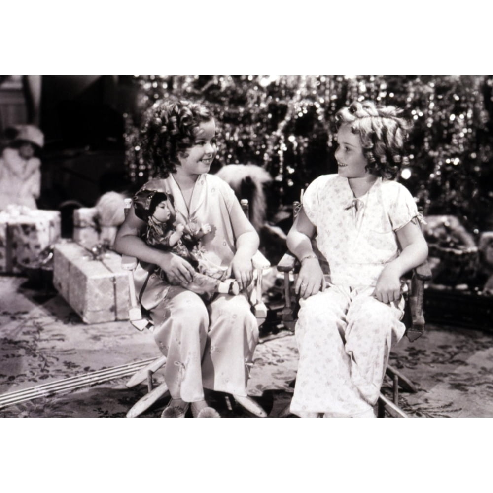 Shirley Temple With Doll On The Set With Her Stand-In Mary Lou Isheb ...