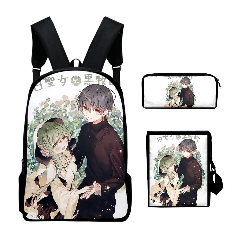 Shiro Seijo to Kuro Bokushi Merch Role Play 3pcs/set Zipper Backpack 3D ...
