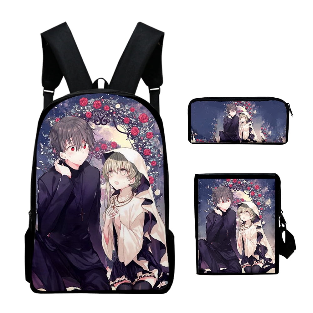 Shiro Seijo to Kuro Bokushi Merch Role Play 3pcs/set Zipper Backpack 3D ...