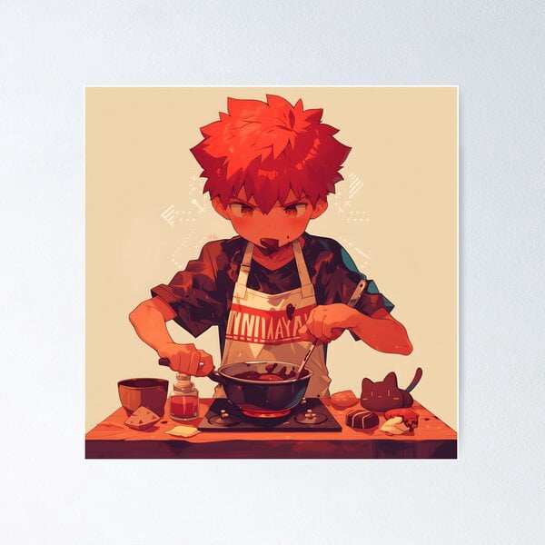 Shirou Emiya Chibi - Fate Series 11 Poster Wall Art, Modern Wall Decor ...