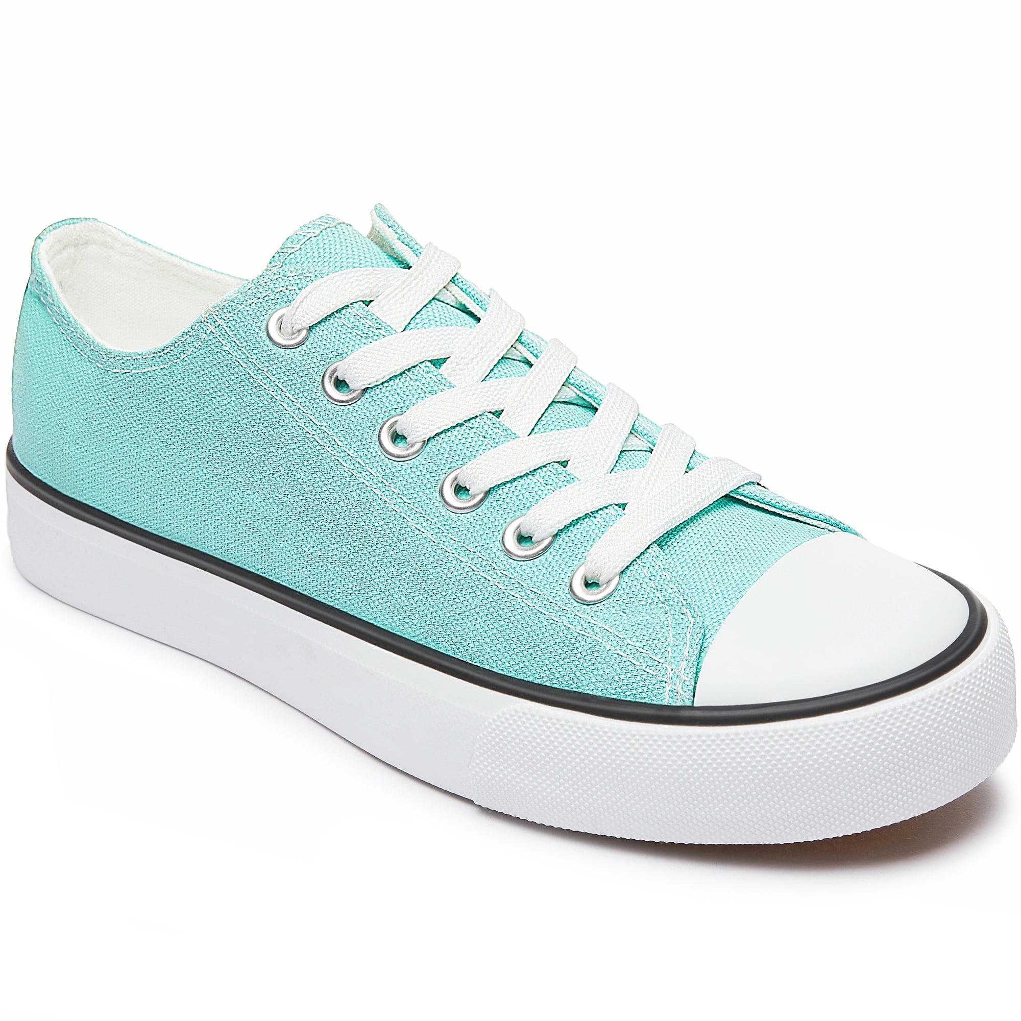 Shirry Women's Love Casual Sneaker, Low Top Lace-Up Canvas Walking ...