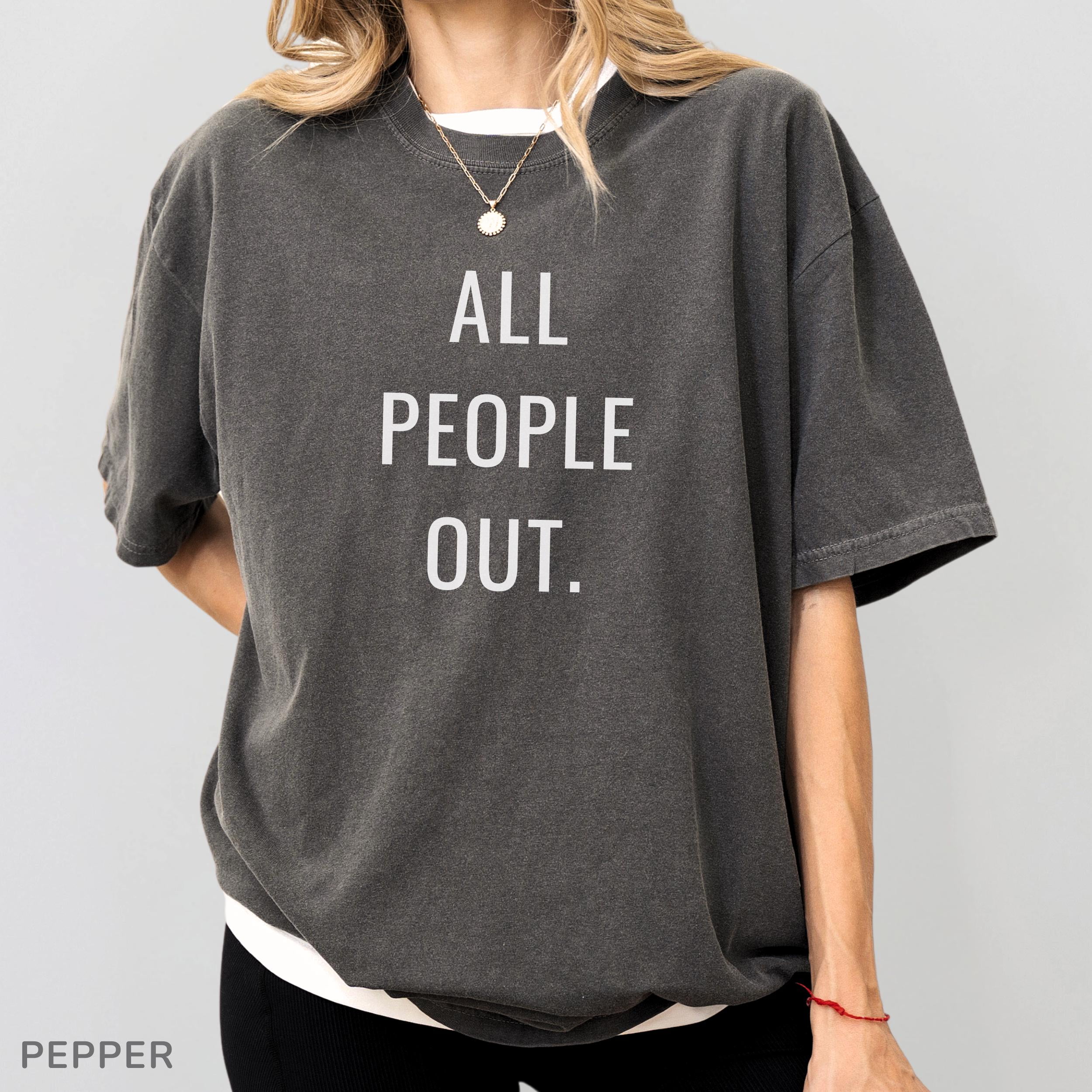Shirt All People Out, Funny Introvert Tee, Social Battery Low Shirt for ...