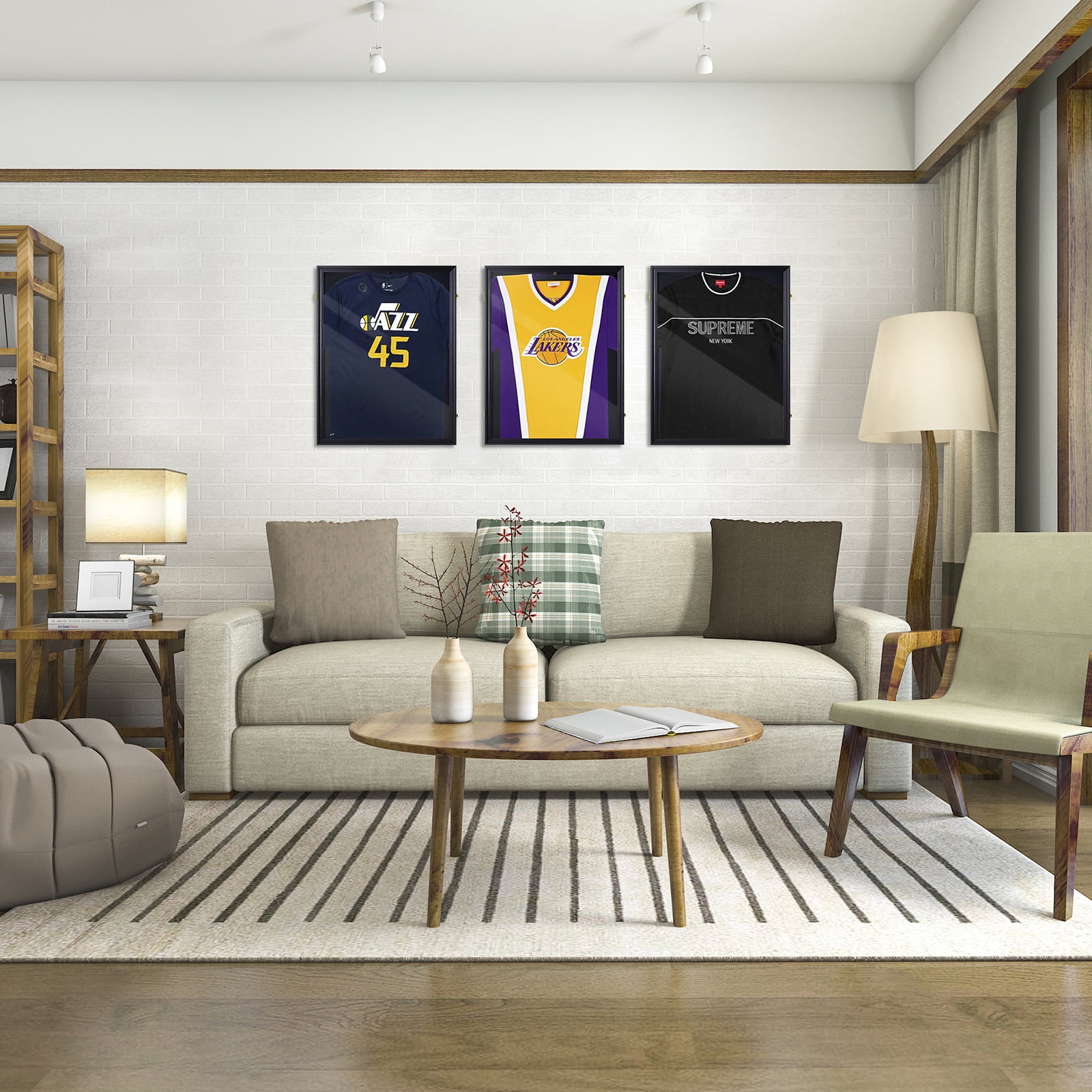 Shirt Display Frame With UV Resistant Acrylic and Hanger, Wall Mounted ...