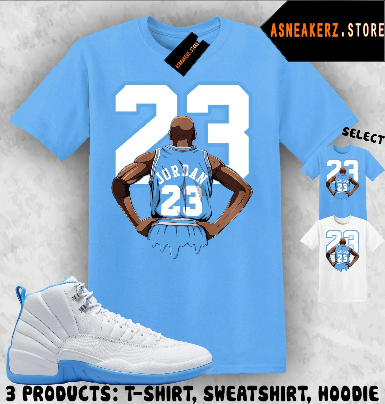 Shirt To Match AJ 12 Melo 2025 Sneaker Matching Tee MJ Back 23 T-Shirt ...