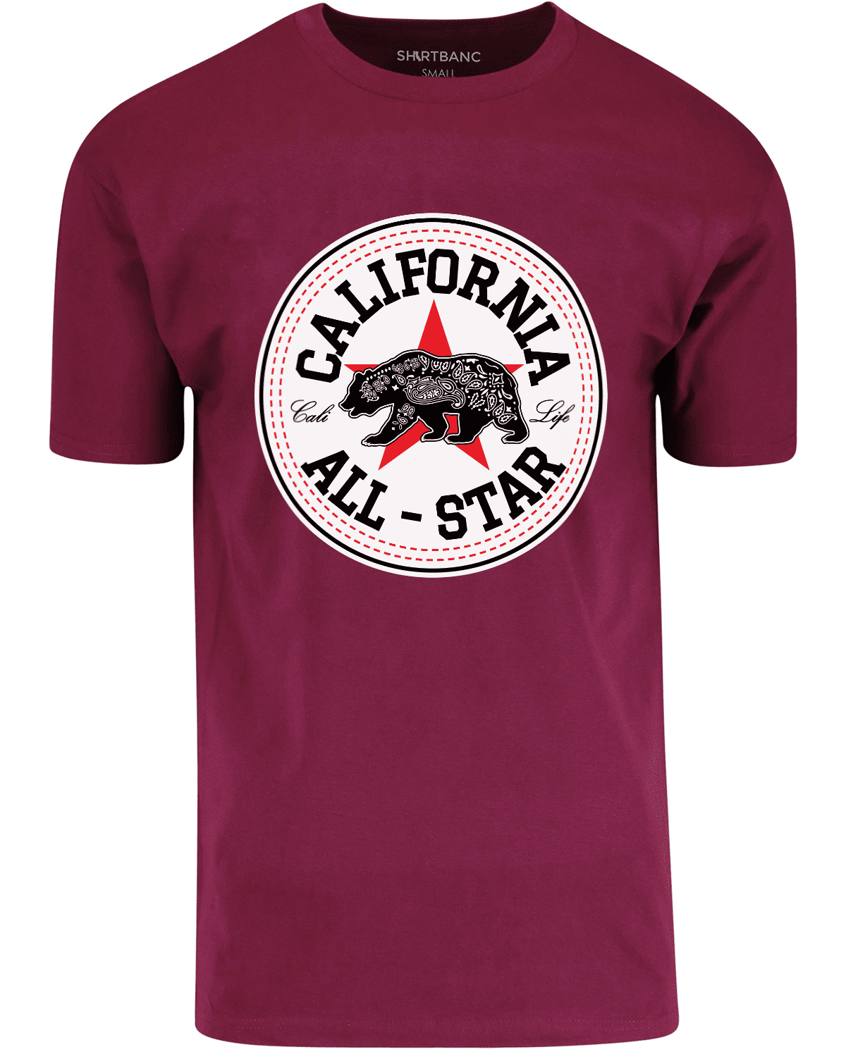ShirtBANC California All Star Mens Shirt Cali Life Bandana Bear Tee ...
