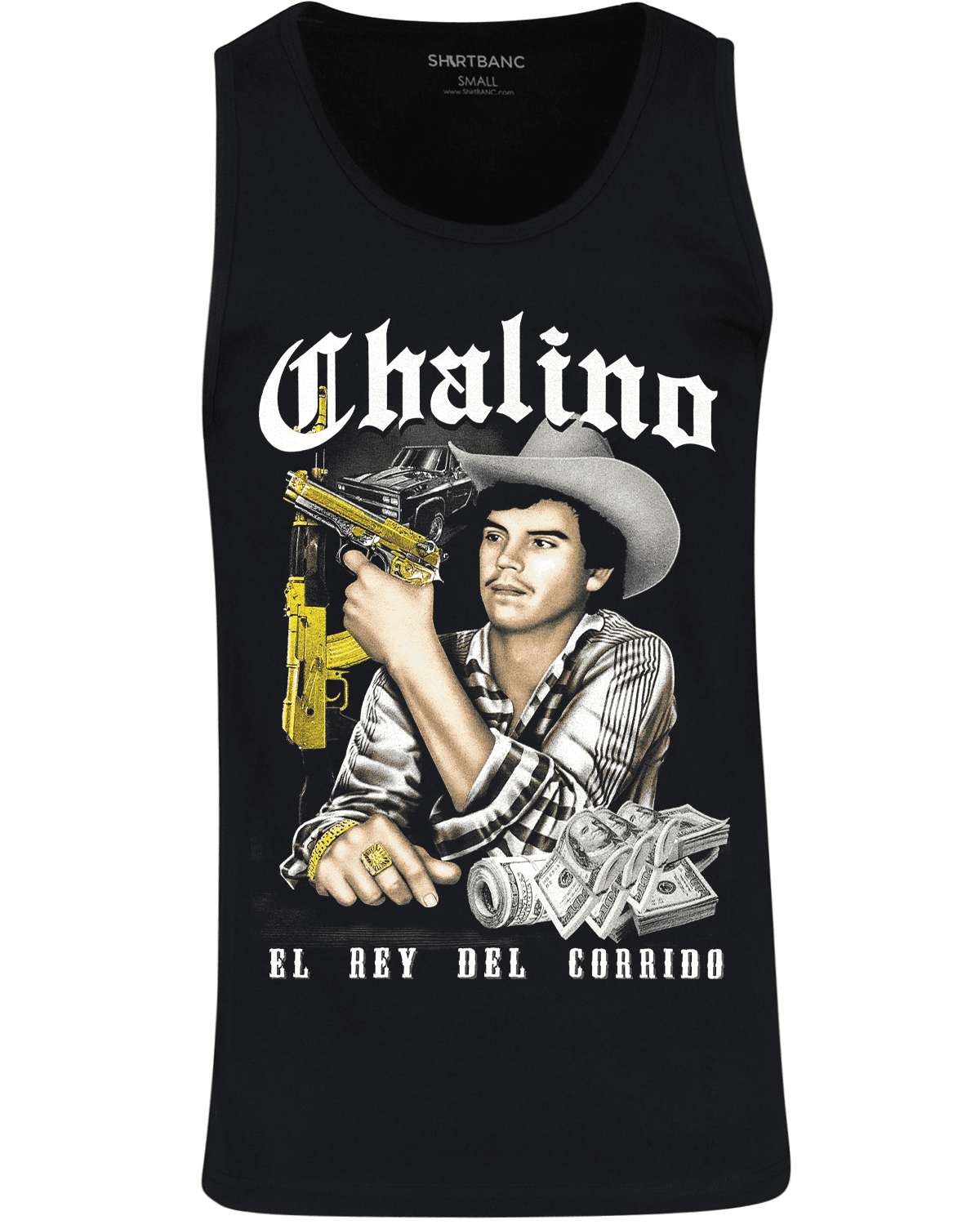 ShirtBANC Chalino Sanchez Gold Mens Tank Top Mexican Singer Latino ...