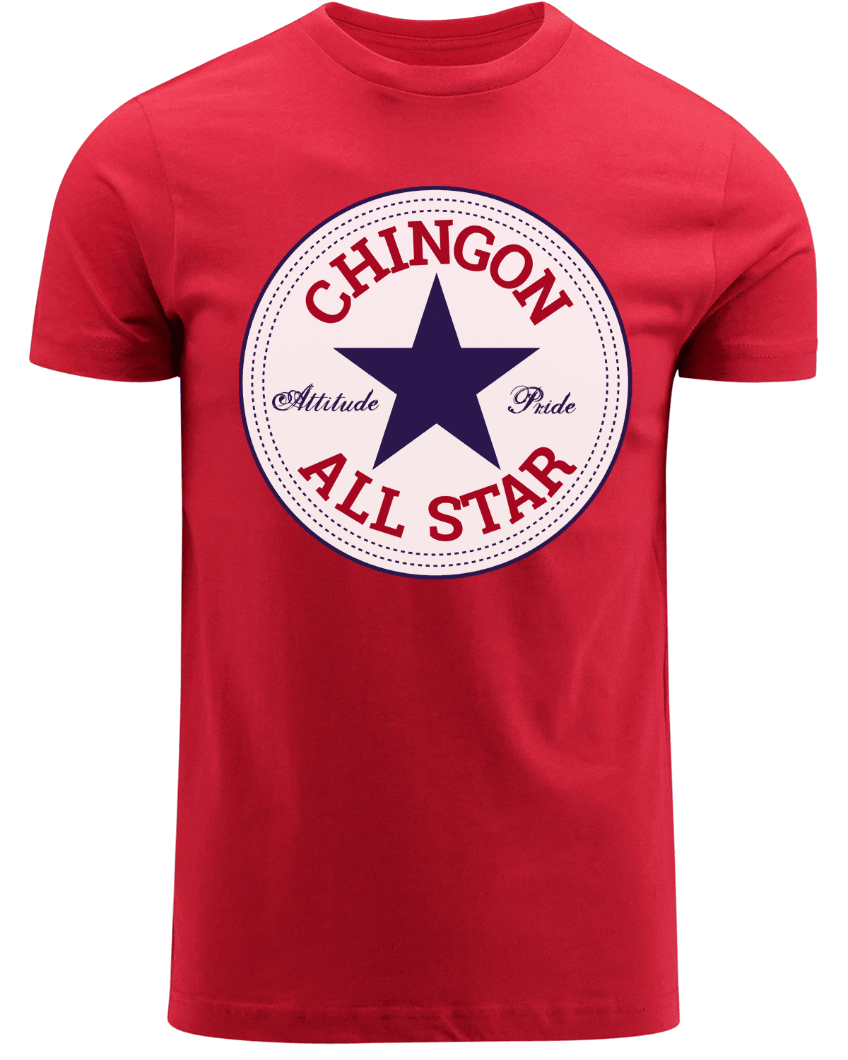 ShirtBANC Chingon All Star Mens Circle Logo Attitude Shirt Bold Star ...