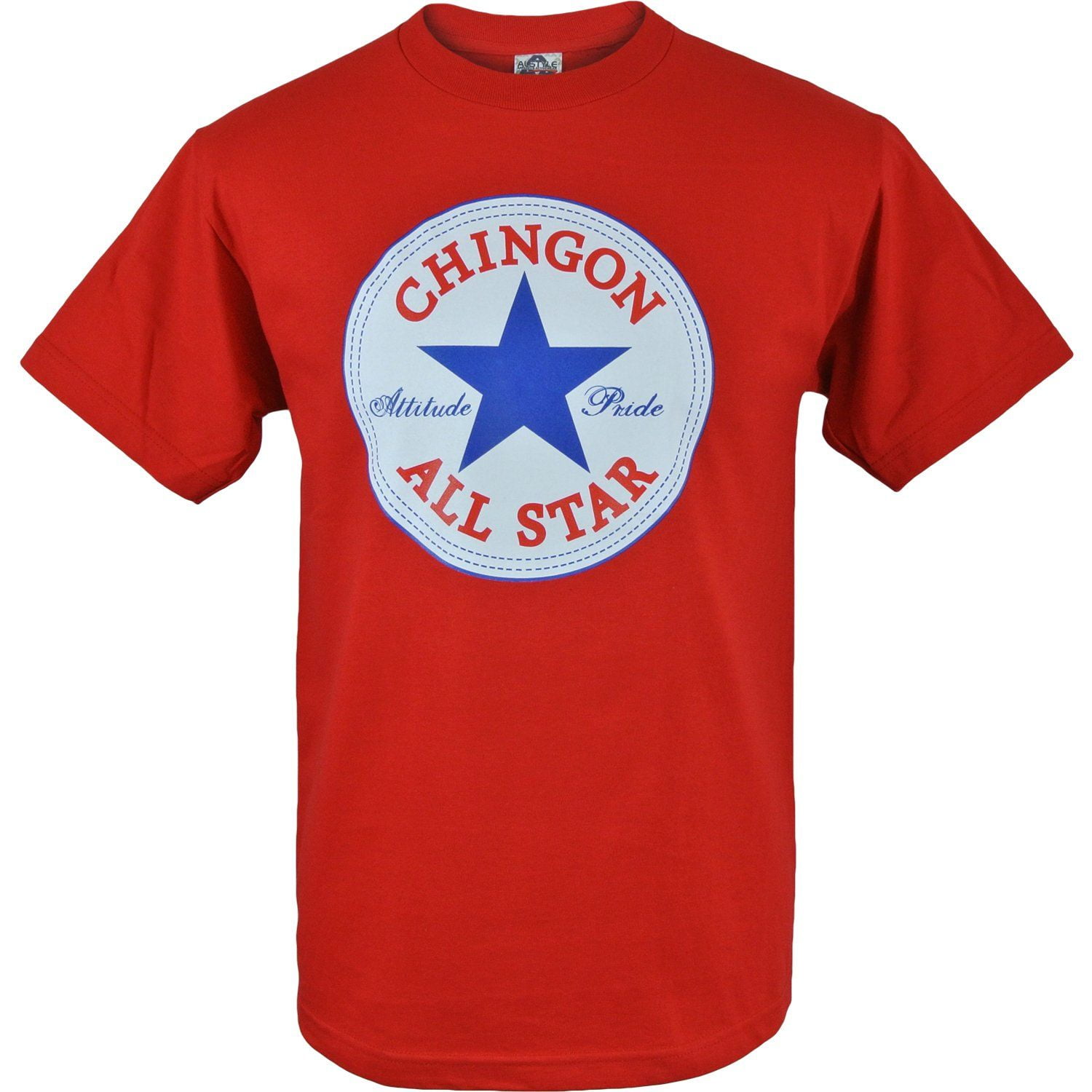 ShirtBANC Chingon All Star Mens Circle Logo Attitude Shirt Bold Star ...