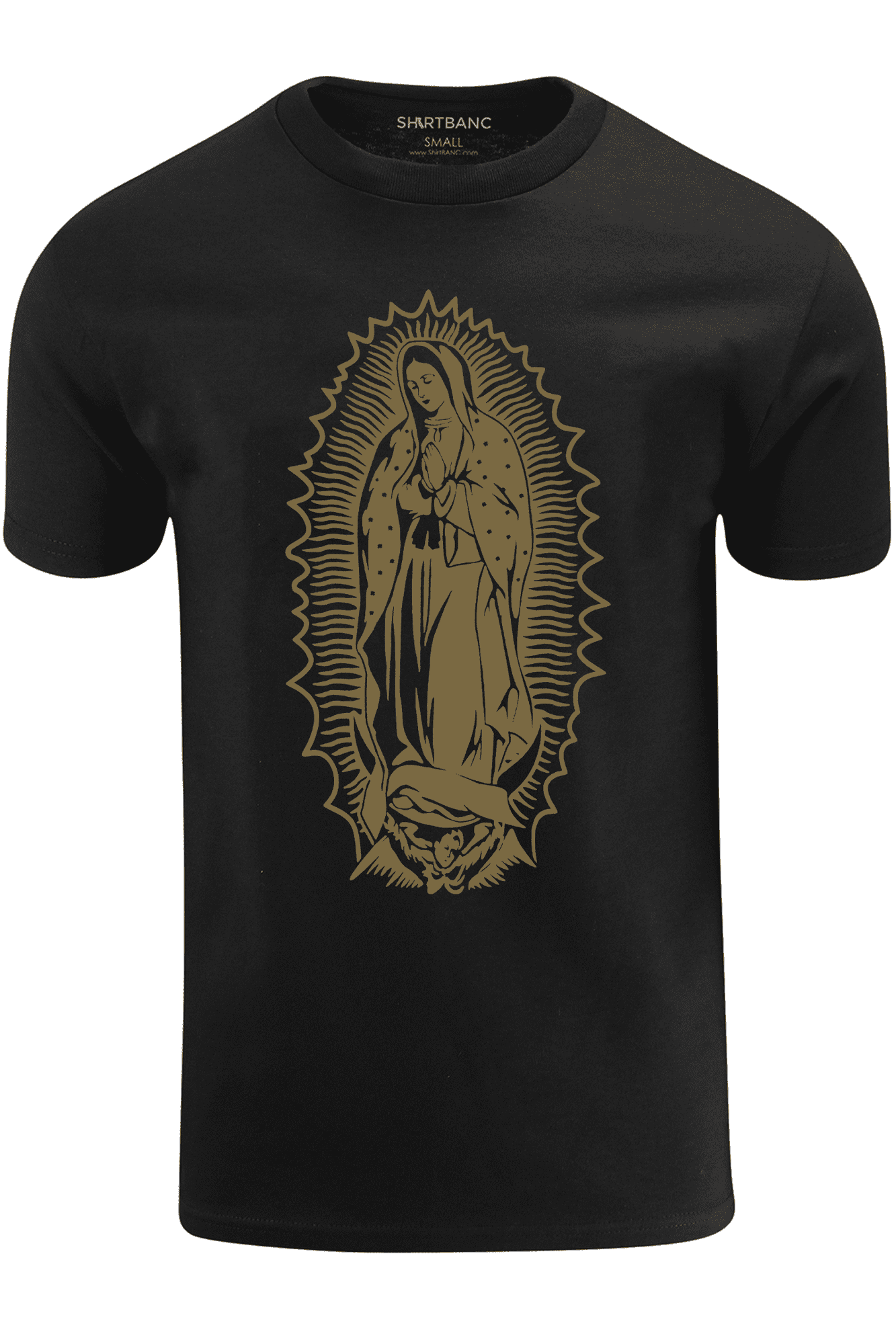 ShirtBANC Divine Inspiration Mens Golden Virgin Mary Shirt Praying ...