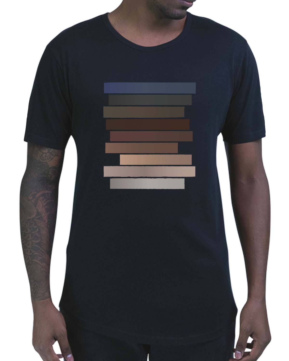 ShirtBANC Graphic Dropcut Shirt Contemporary Art Tee Color Bars Unique ...