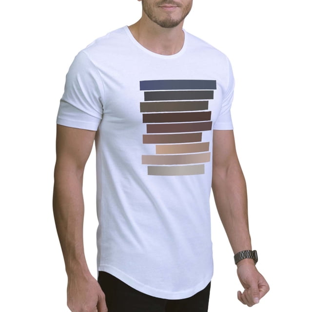 ShirtBANC Graphic Dropcut Shirt Contemporary Art Tee Color Bars Unique ...