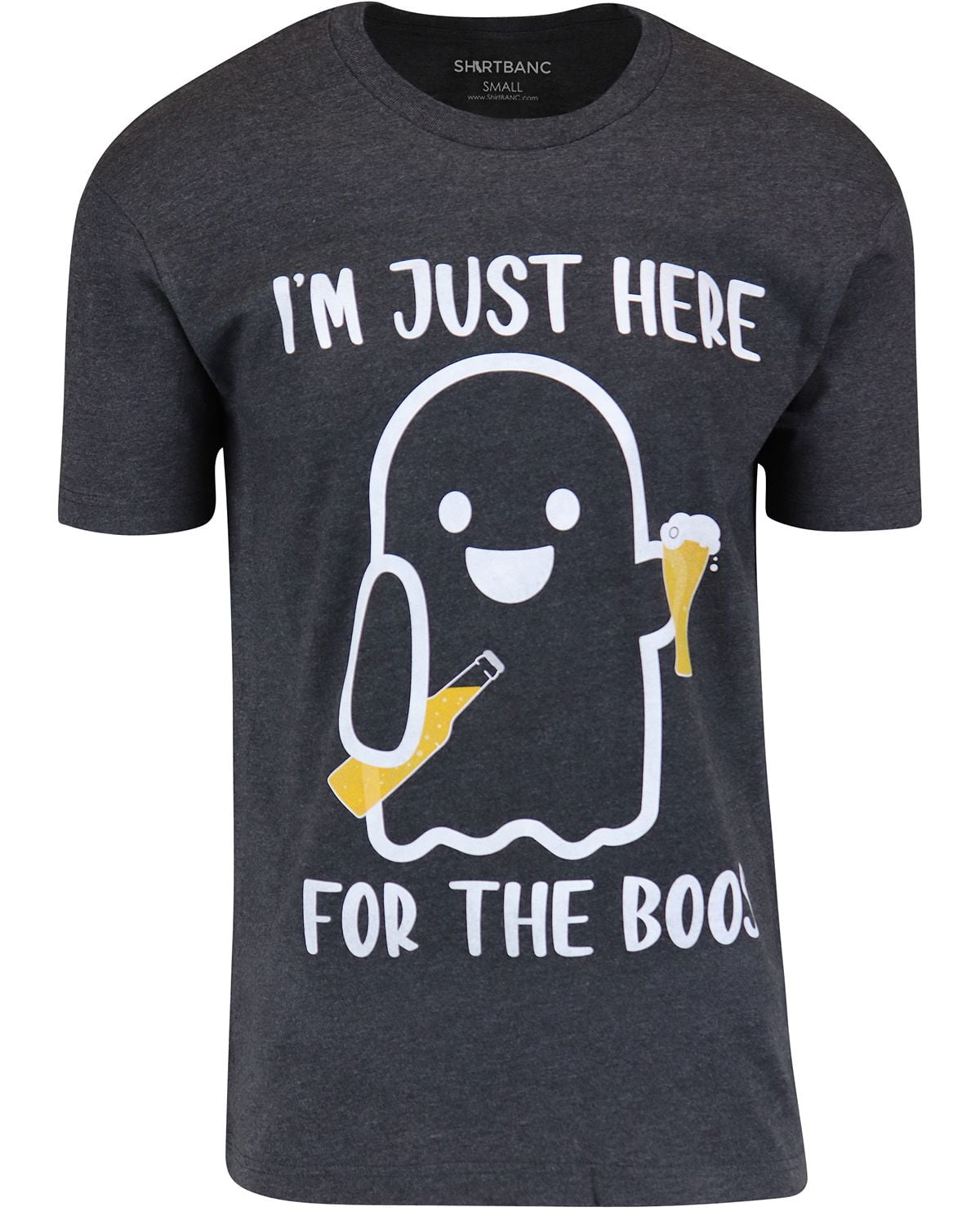 ShirtBANC I'm Just Here For The Boos Mens Shirt Funny Ghost Alcohol Tee ...