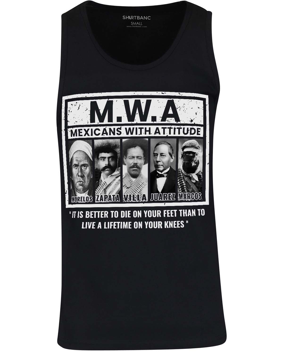 ShirtBANC M.W.A. Mens Mexicans With Attitude Shirt Iconic Parody ...