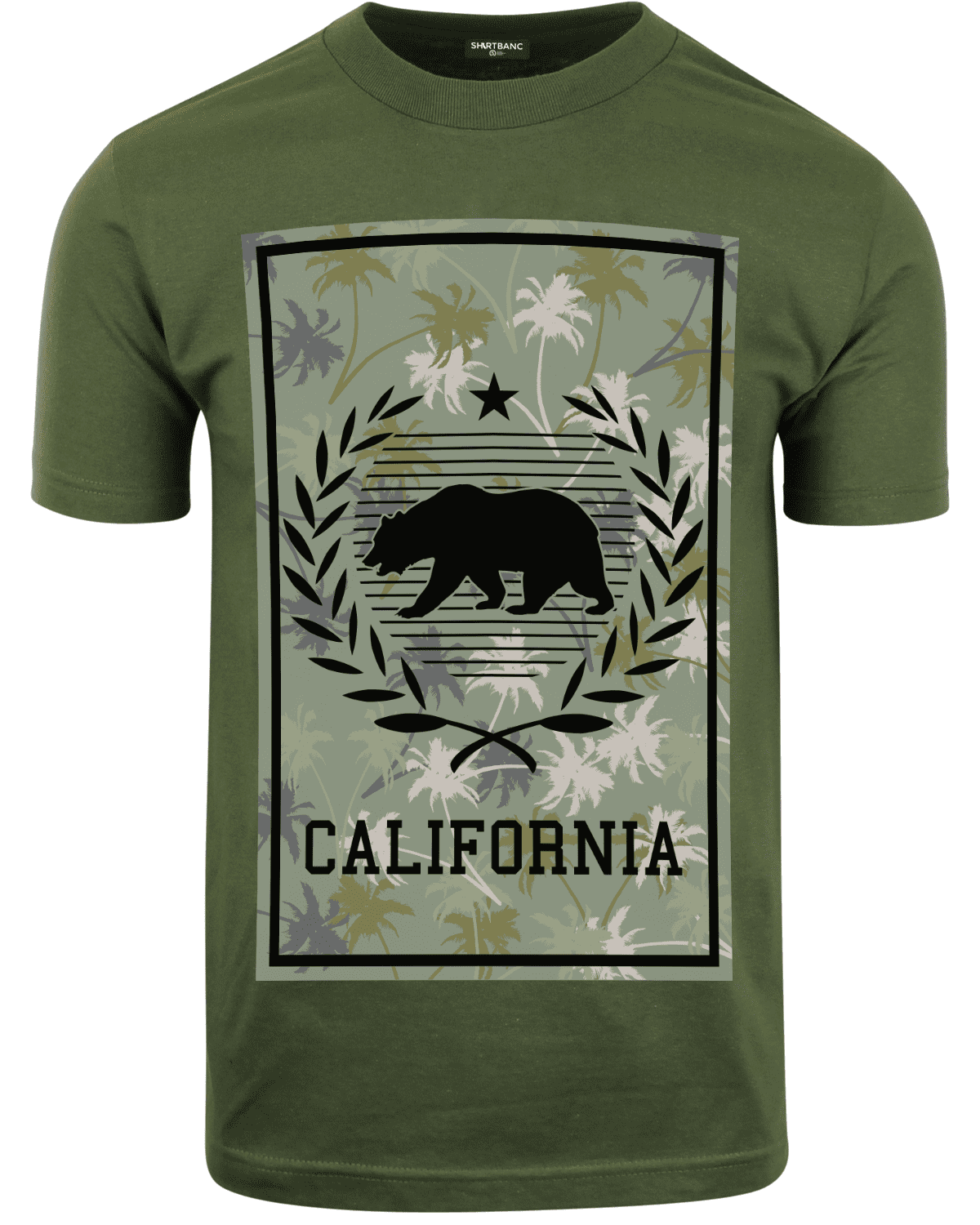 ShirtBANC Mens California State Bear Camo Palm Tree Shirt Cali Military ...