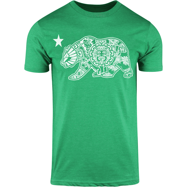 ShirtBANC Mens California State Bear Shirt Aztec Calendar Design Unique ...