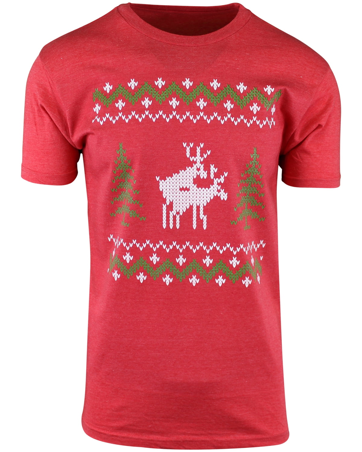 ShirtBANC Mens Reindeers Doing It Ugly Xmas Festive Shirt Tree Wrap ...