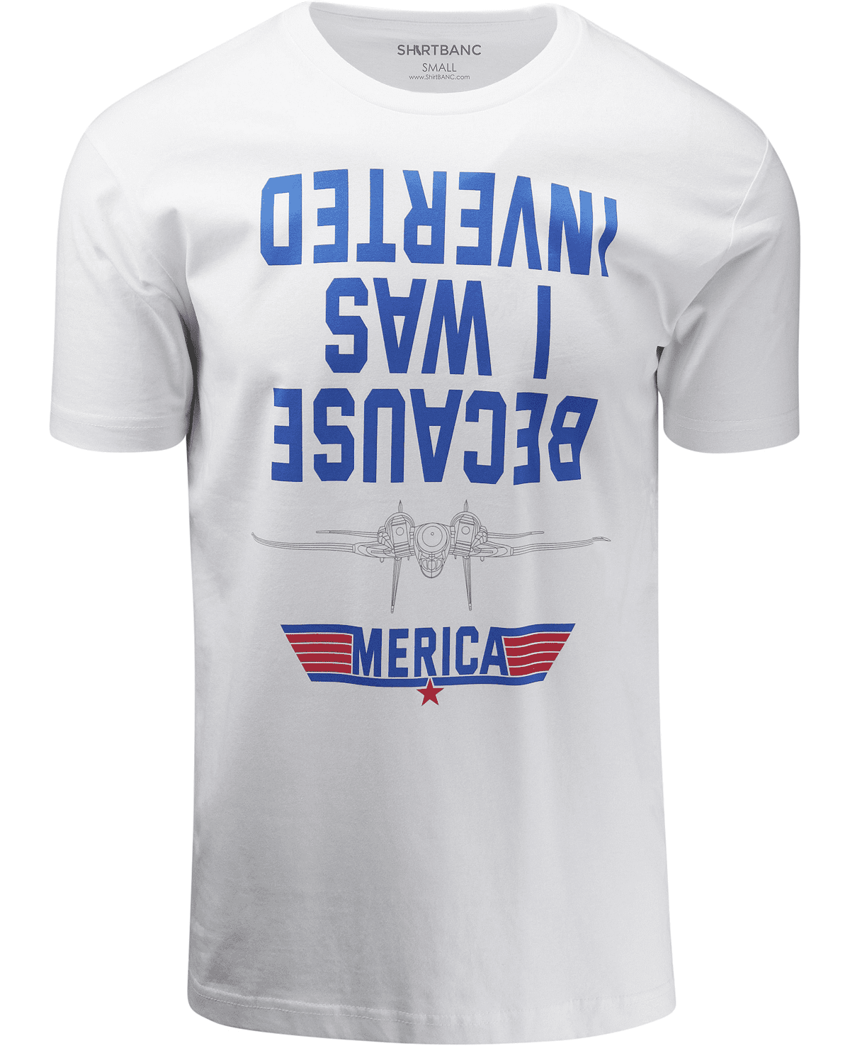ShirtBANC Mericas Mens Upside Down Fighter Jet Shirt Because I Was ...