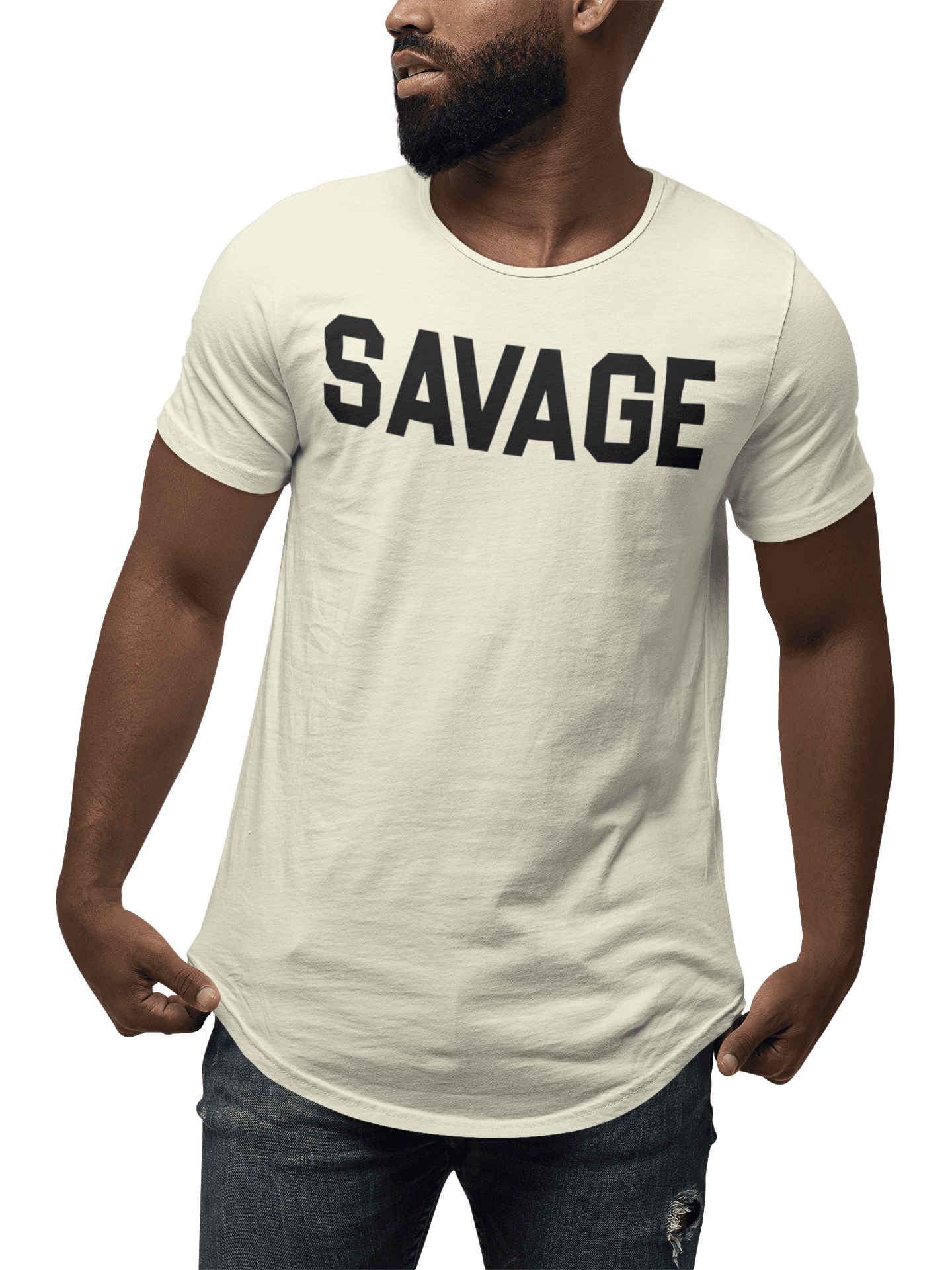 ShirtBANC SAVAGE Mens Dropcut Shirt Savagely Motivated Bold Attitude ...