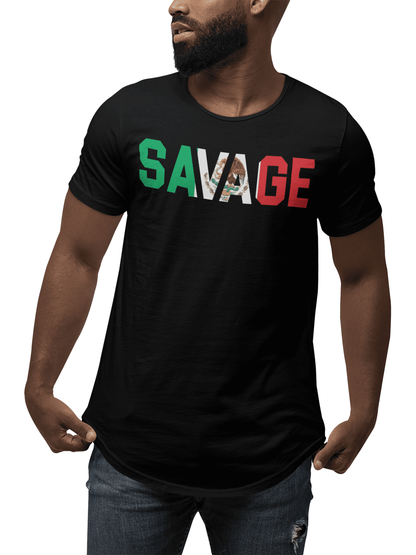 ShirtBANC SAVAGE Mens Dropcut Shirt Savagely Motivated Bold Attitude ...