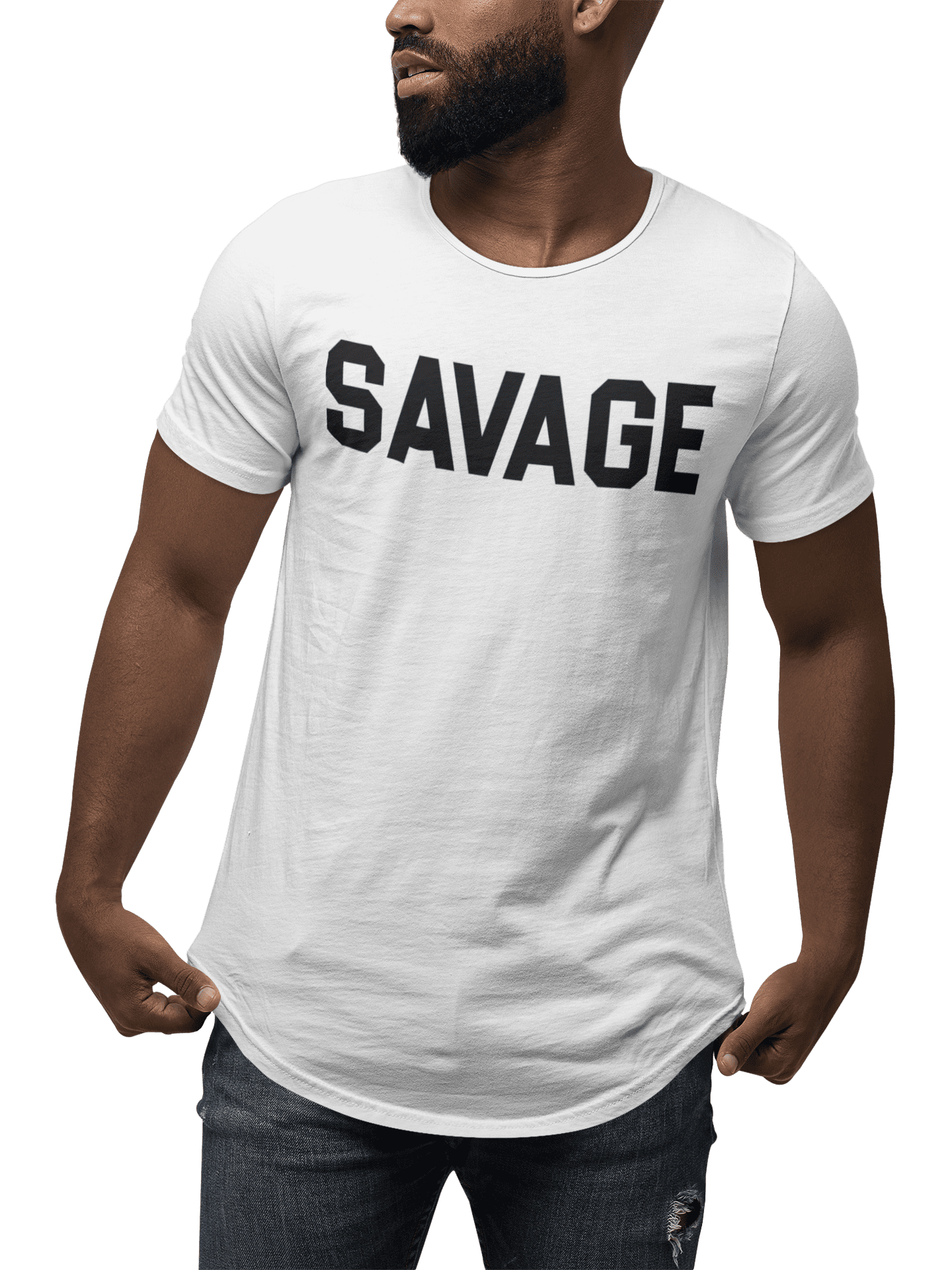 ShirtBANC SAVAGE Mens Dropcut Shirt Savagely Motivated Bold Attitude ...