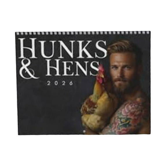 Shirtless Hunk Farm Art 2026 Calendar Hunks & Hens Spicy Rooster ...