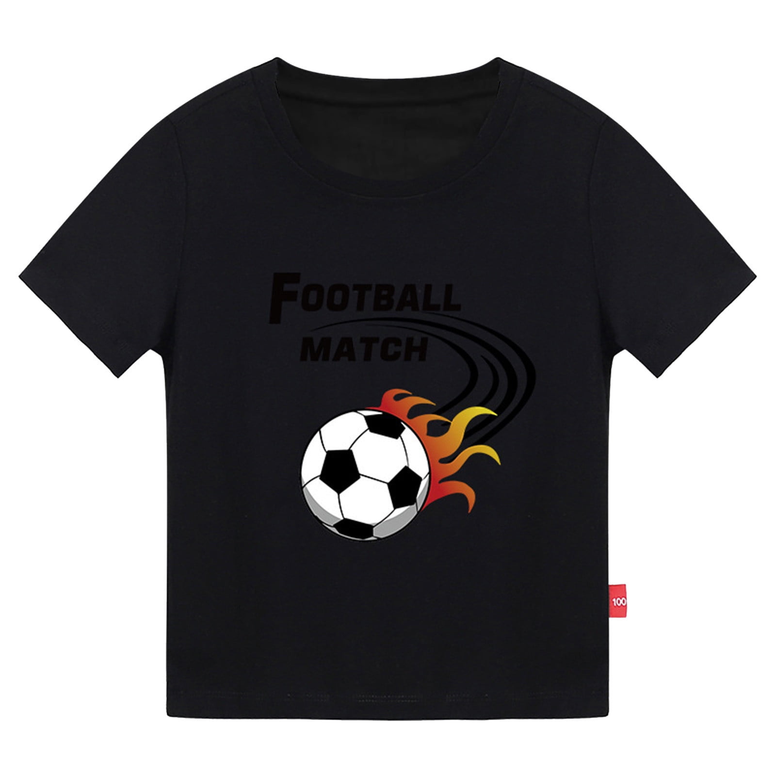 Shirts Casual Boy Football Cartoon 3D Prints Soft Short Sleeve Beach ...