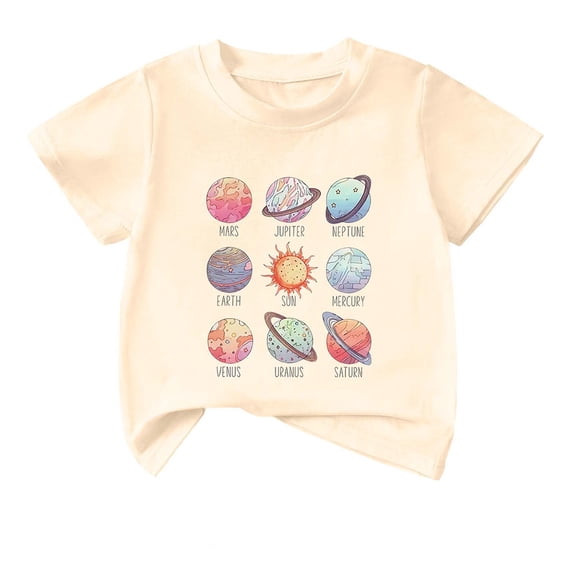Shirts Casual Boy Planet Print Long Sleeve Button Down Solar System ...