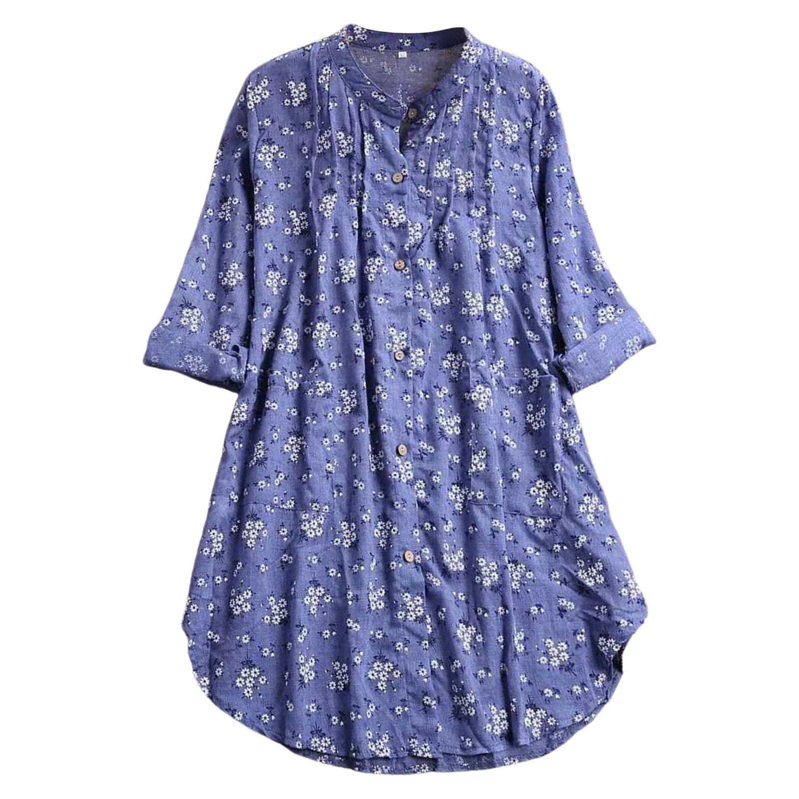 Shirts for Women Summer 2025 Blouses Womens Tops Floral Printed V Neck ...